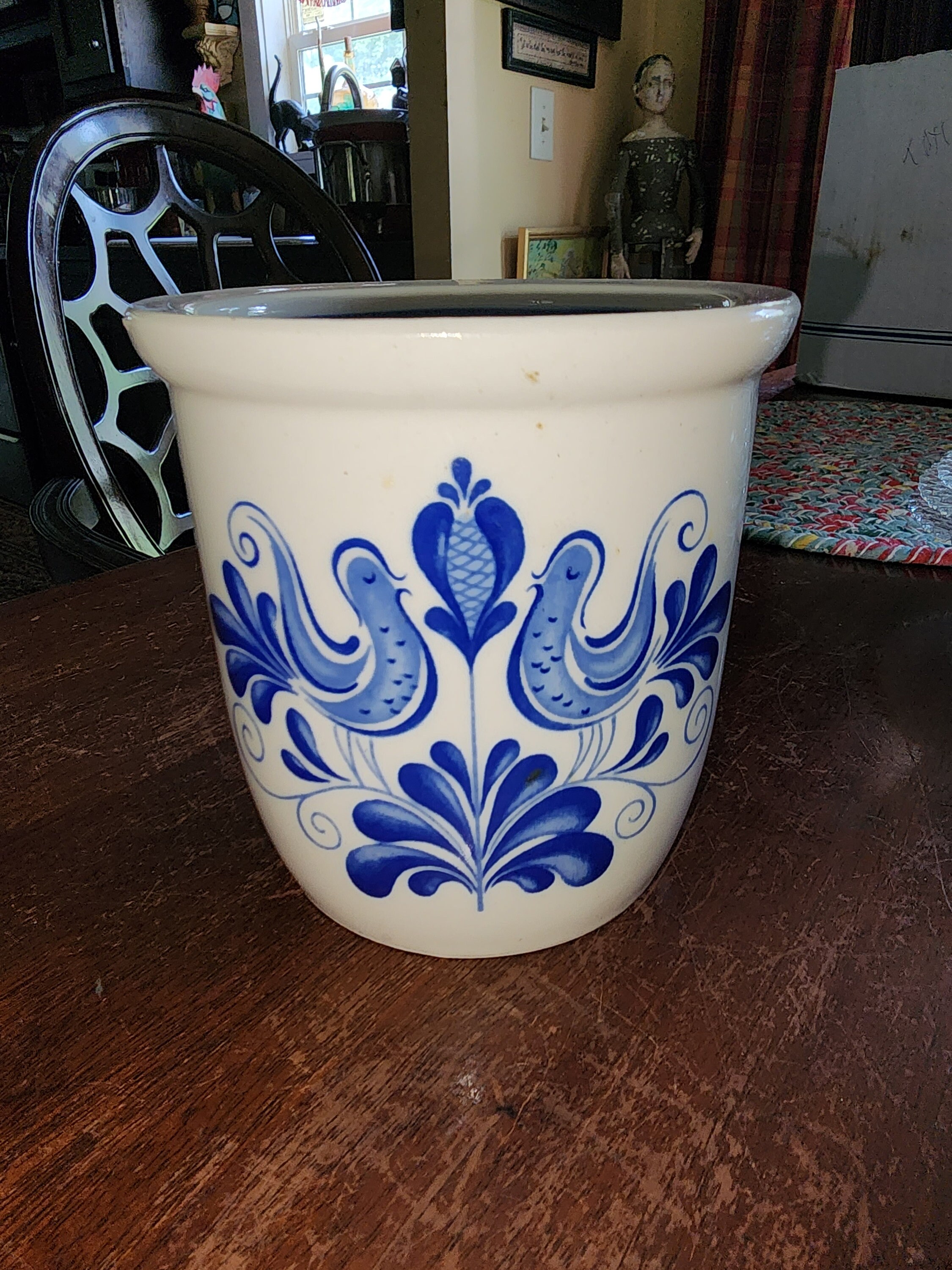 Vintage DDR Pottery Stoneware Crock MCM Germany 2L Blue - Etsy