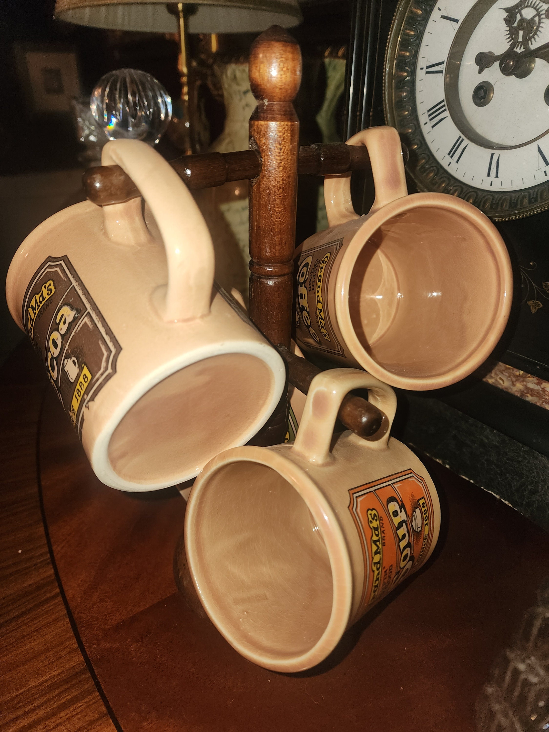 Grandma's Sipping Mug With Stand Set of 4 Coffee Cups 1970s - Etsy