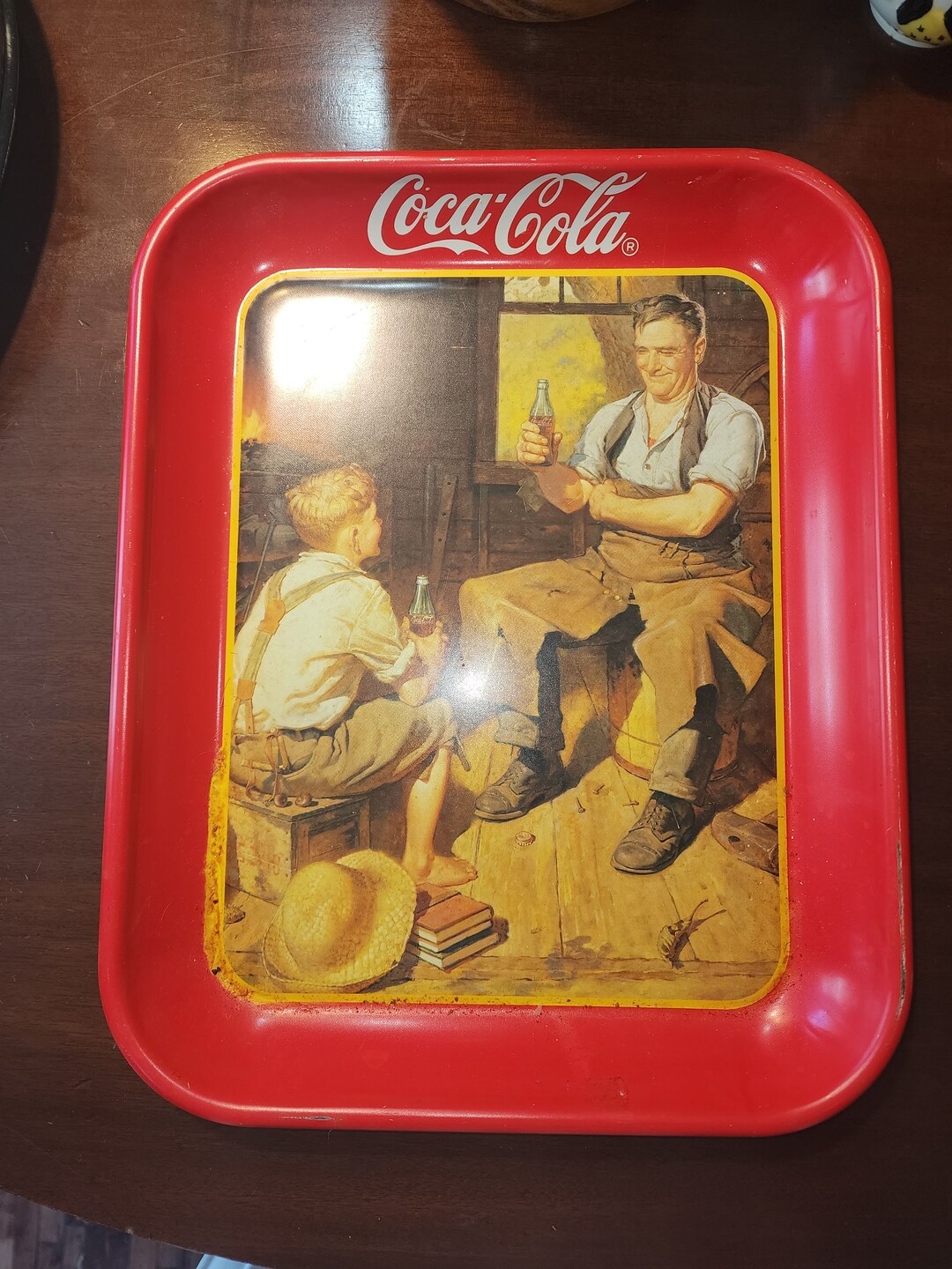 Vintage Collectible Coca Cola Coke Serving Metal Tray Village ...