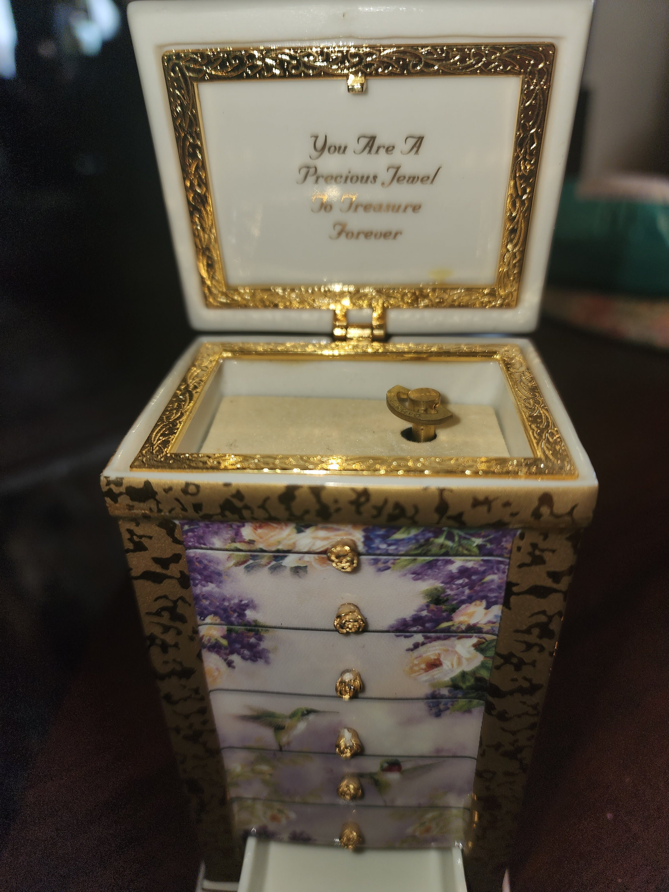 Porcelain Music Box by Lena Liu With Trinket Drawer - Etsy