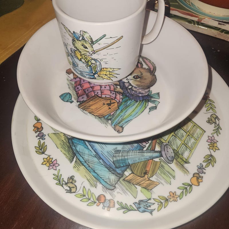 Rabbit Dinnerware - Etsy