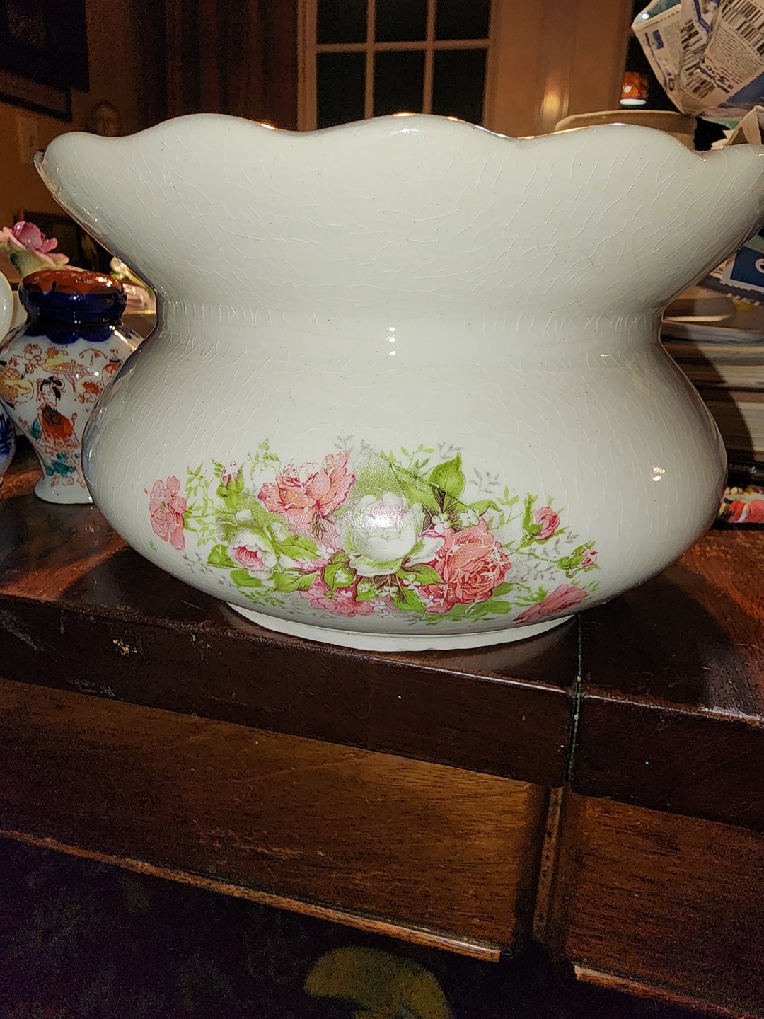 Vintage White Floral Female Spittoon China - Etsy