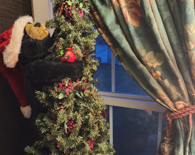 Ditz Design Black Bear Climbing Christmas Tree 40 In. - Etsy