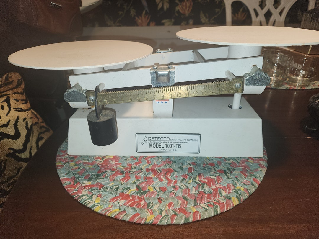 Detecto Model 1001- TB Enamel Mechanocal Balance Beam 16# Baking DOUGH ...