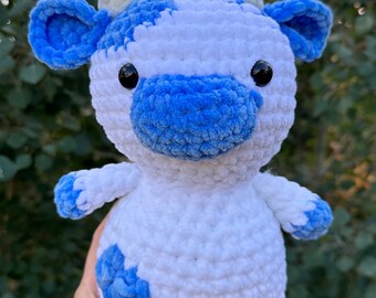 Crochet Cow, Blueberry Cow Plushie, Cow Plushie, Crochet Cow Plush - Etsy