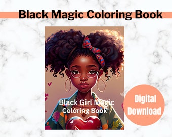 African American Coloring Book-black Girl Coloring Book-busy - Etsy