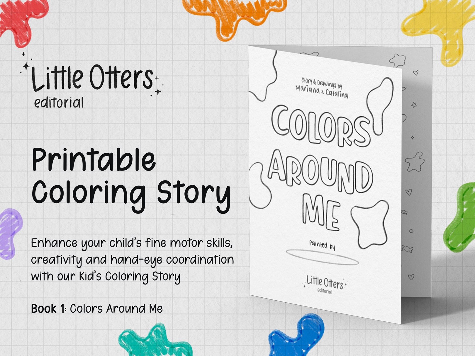 Printable Coloring Story - Book 1: Colors Around Me - Etsy