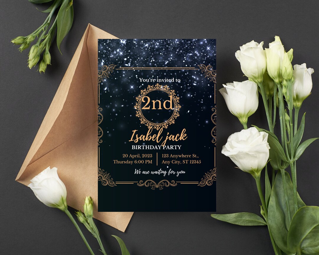 Invitation Card Celebrate in Style With Our Personalized - Etsy