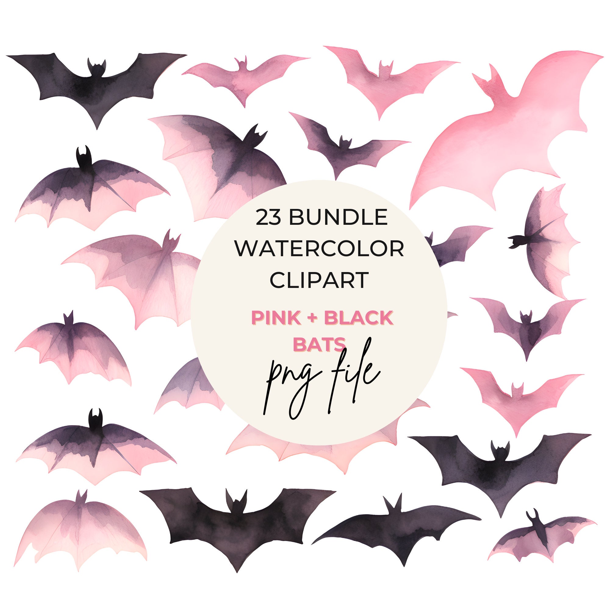 PNG Halloween PNG | Night Bat PNG | Watercolor Clipart | Commercial Use ...