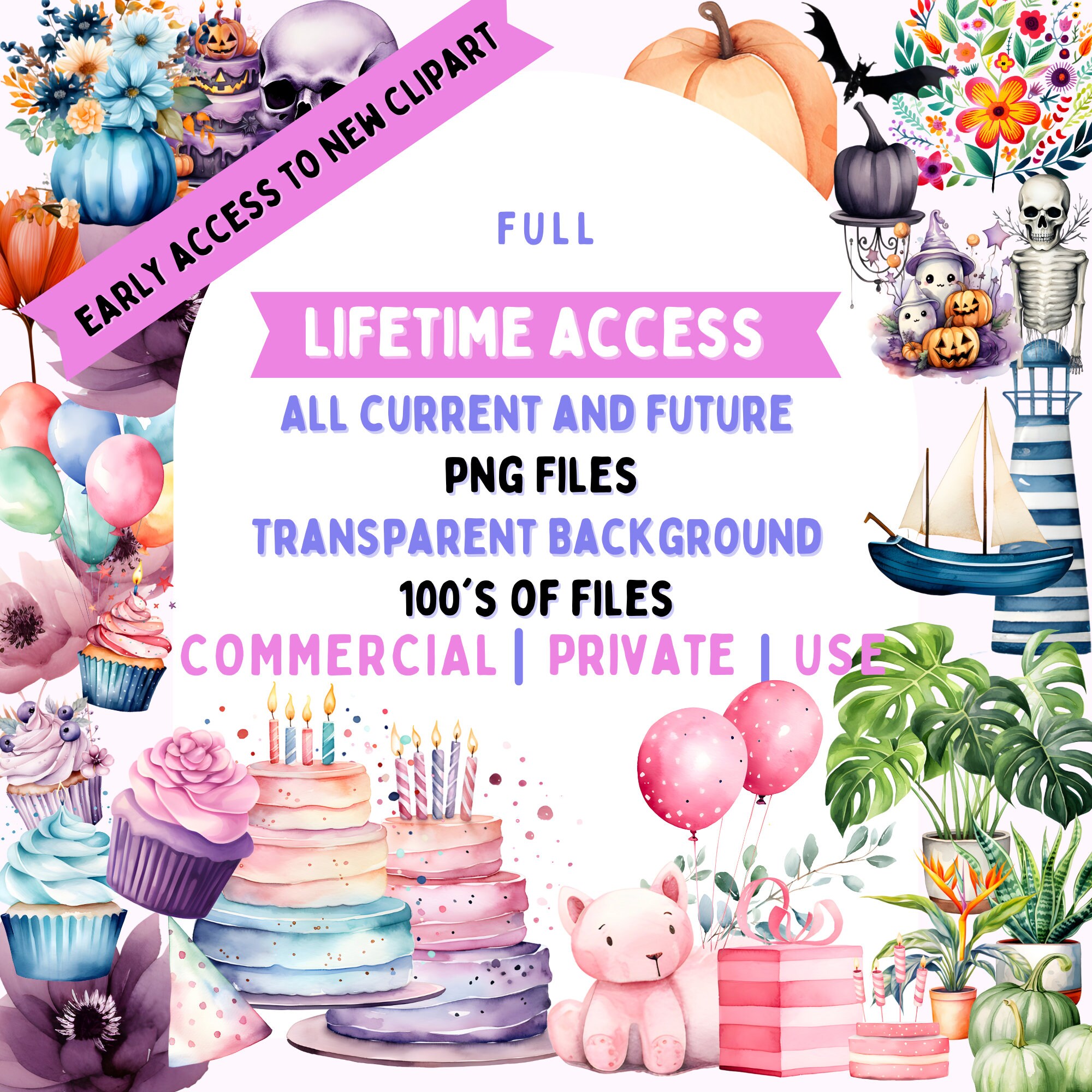 PNG Cute Halloween Clipart | Pumpkin Clipart | Trick or Treat | Pink ...