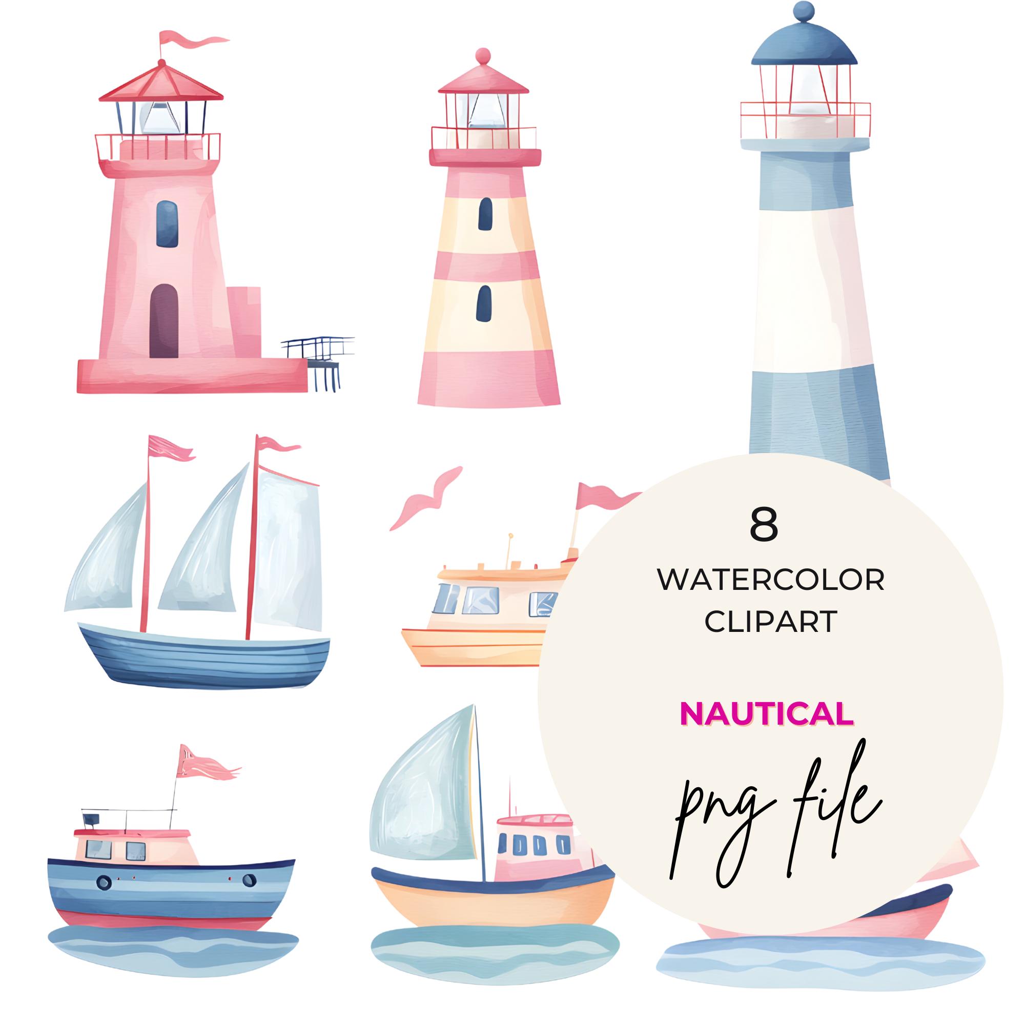 PNG Watercolor Nautical Ocean Clipart Nautical Clipart - Watercolor ...