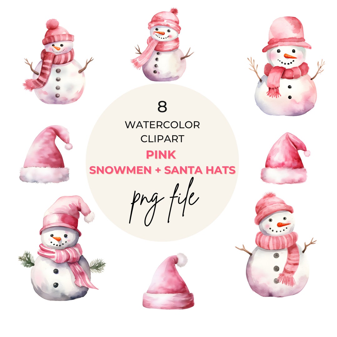 PNG Holiday Clipart | Pink Christmas Clipart | Cute Snowman Png ...