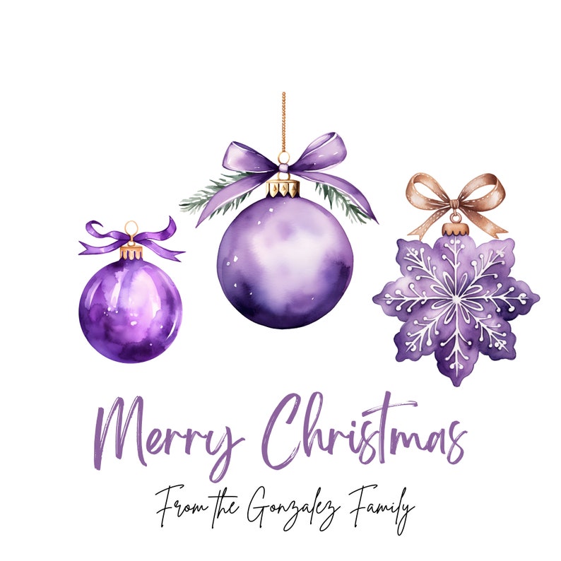PNG Christmas Ornaments Clipart | Ornament Png | Watercolor Christmas ...