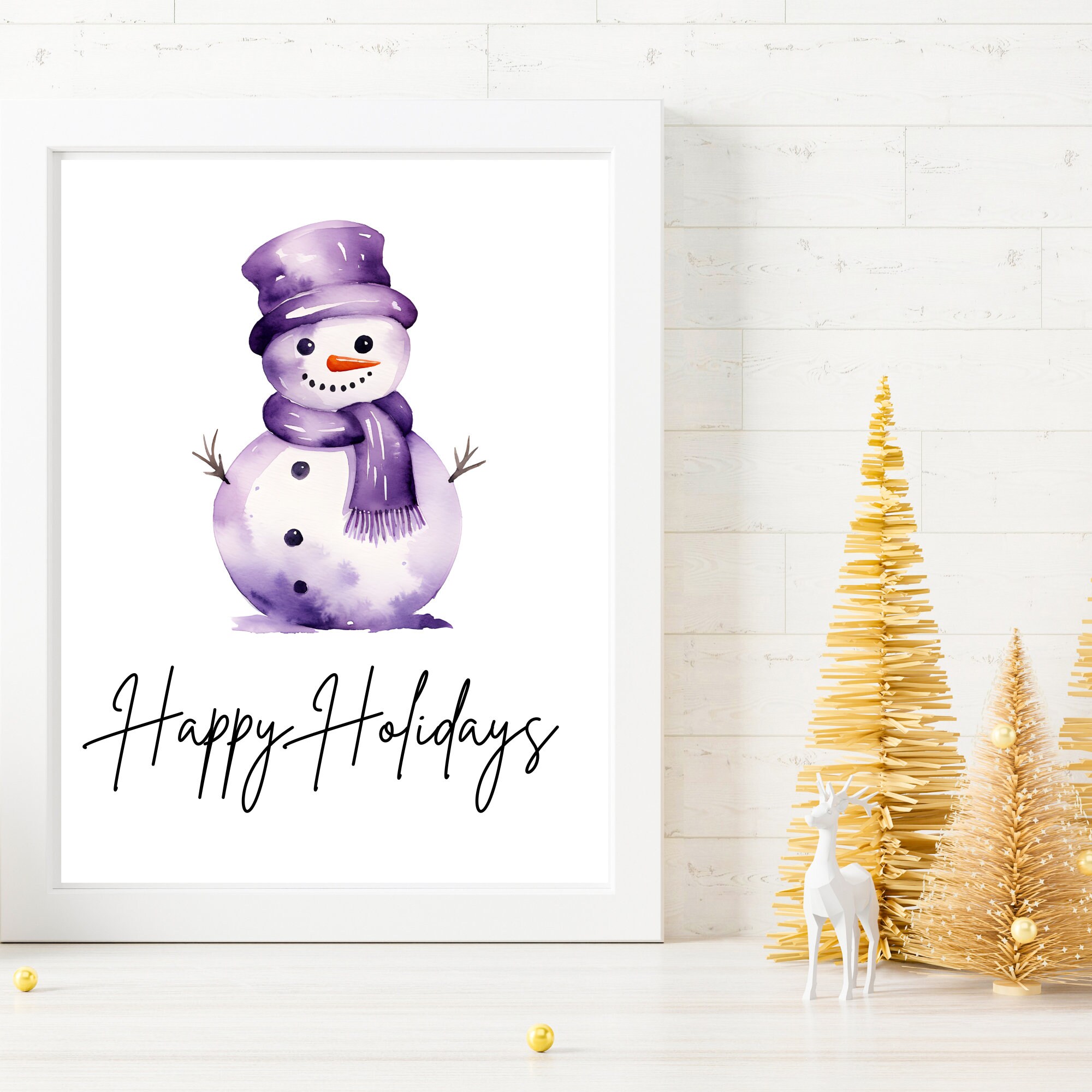 PNG Holiday Clipart | Purple Christmas Clipart | Cute Snowman Png ...