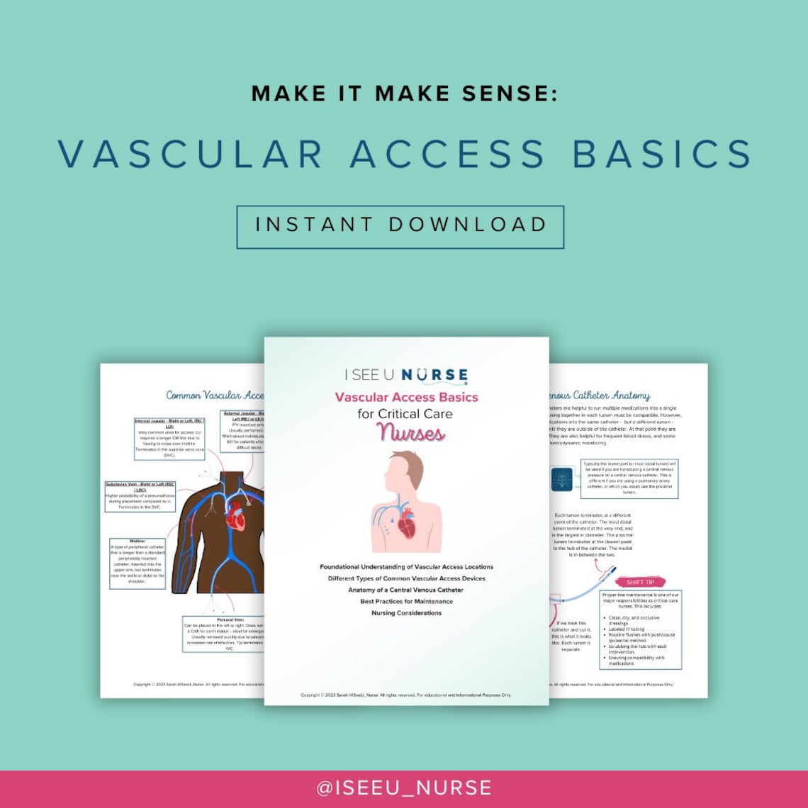 Common Vascular Access Resource for Nurses - Etsy