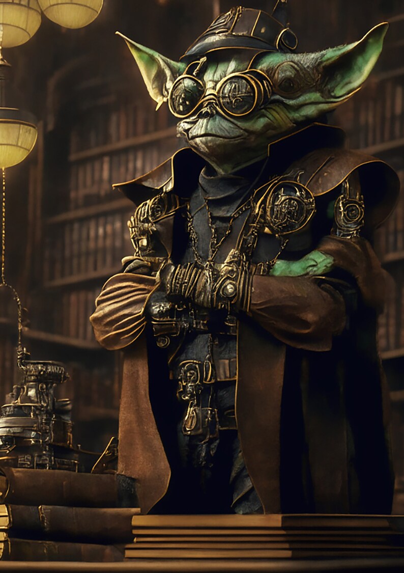 Darth Vader Steampunk, Yoda Steampunk, C-3po Steampunk, Set of 4 Downloadable High Resolution ...