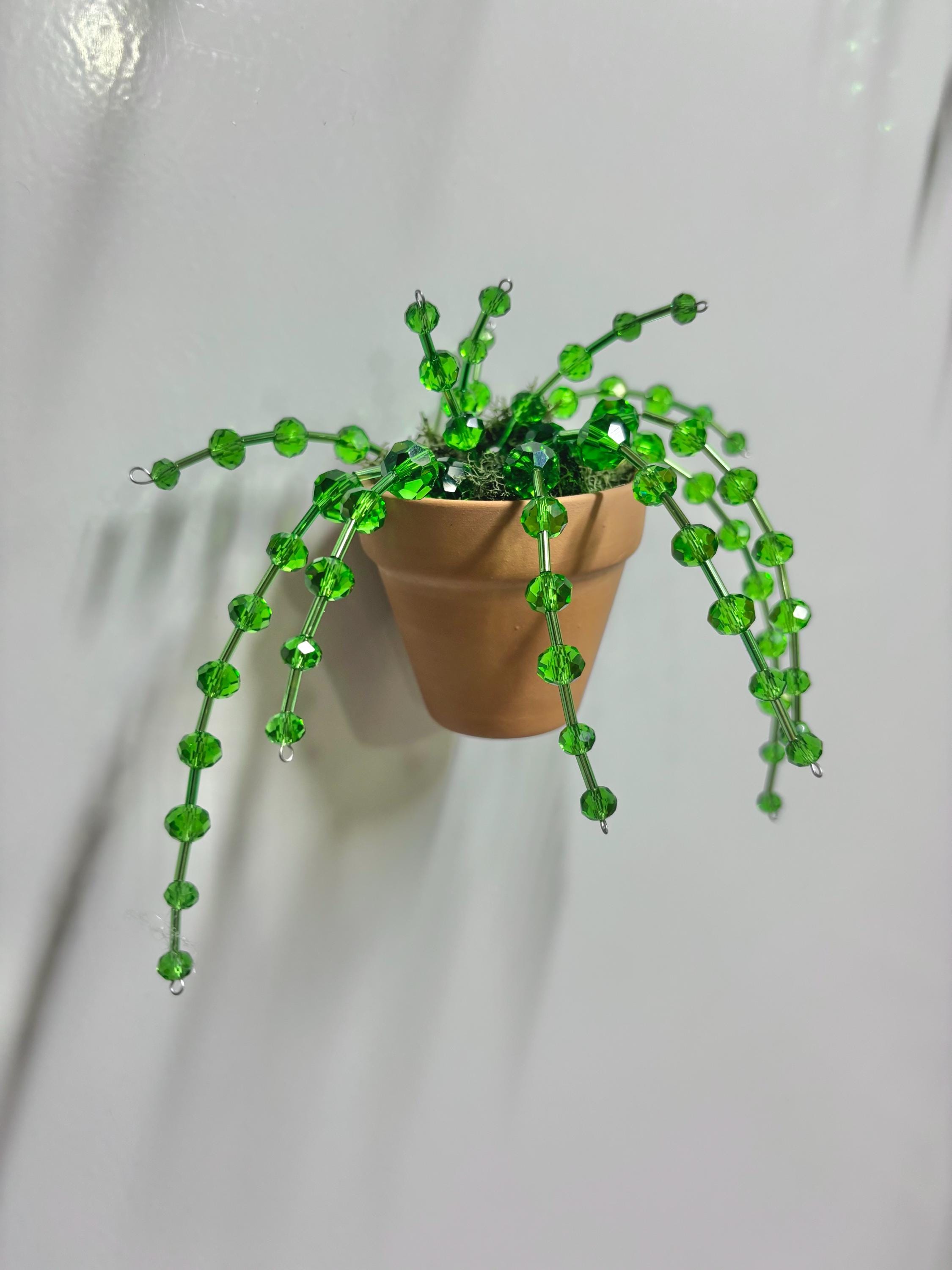 Handmade Beaded String of Pearls Plant Magnet, Terracotta Pot - Etsy
