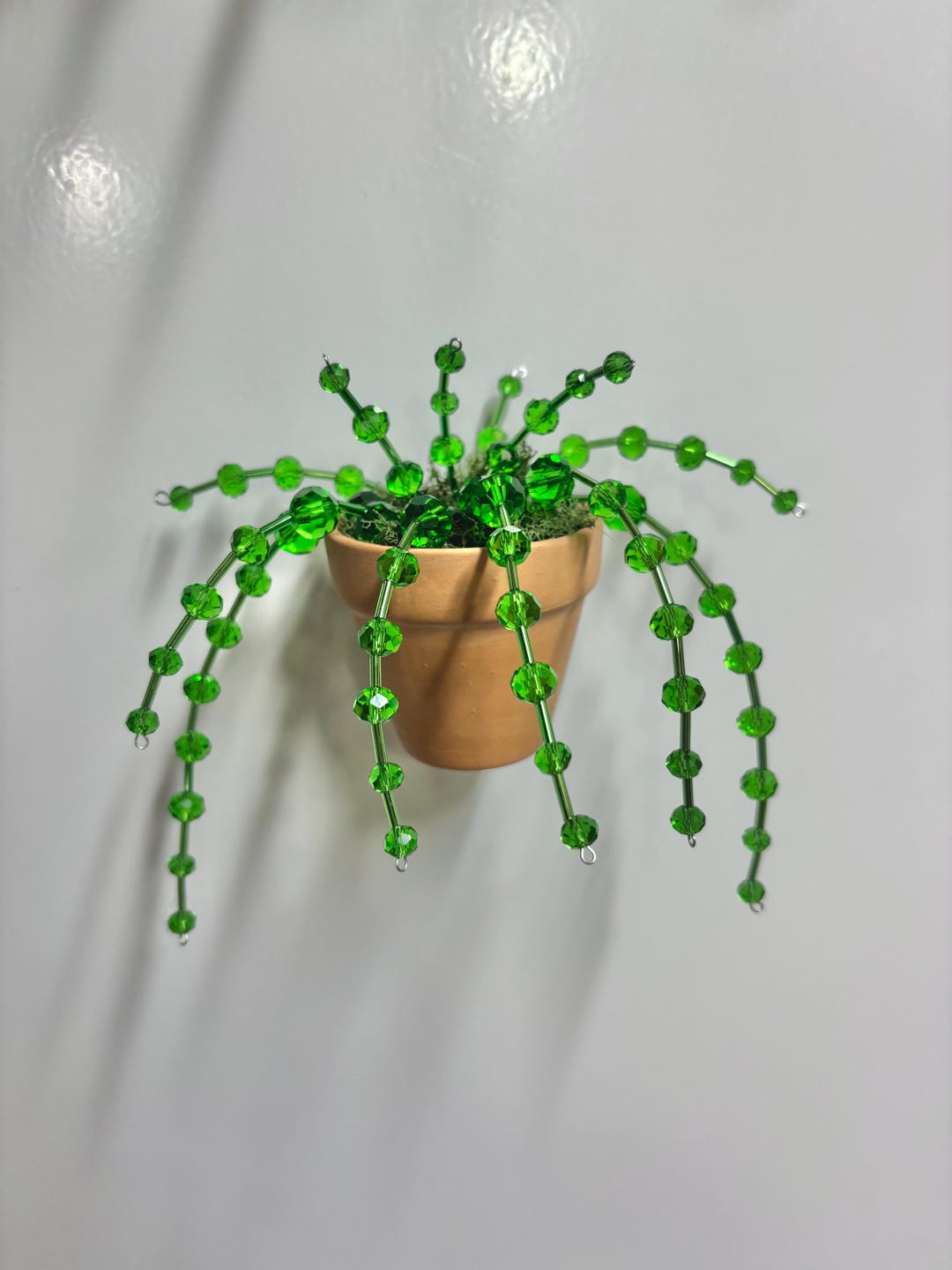 Handmade Beaded String of Pearls Plant Magnet, Terracotta Pot - Etsy
