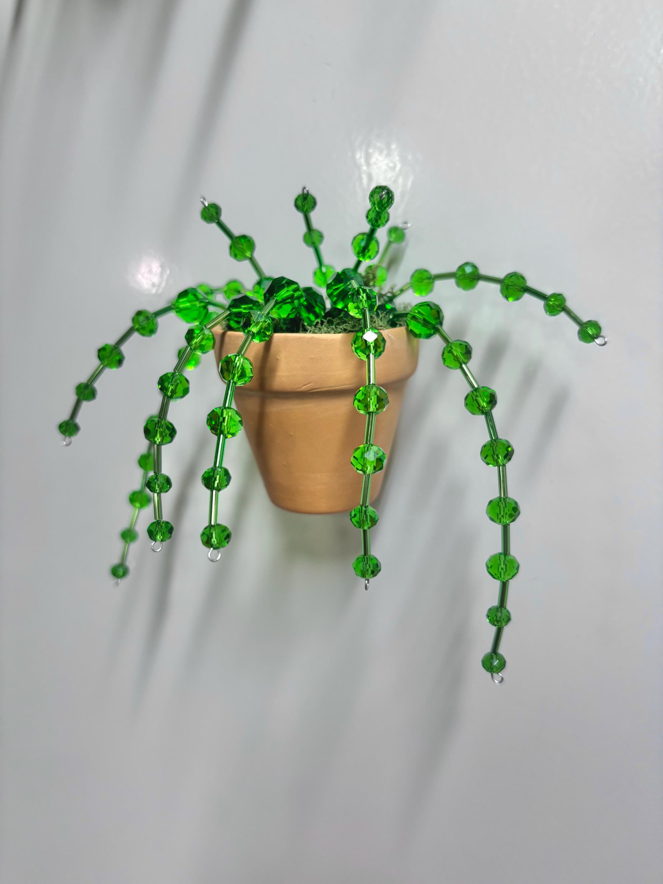 Handmade Beaded String of Pearls Plant Magnet, Terracotta Pot - Etsy