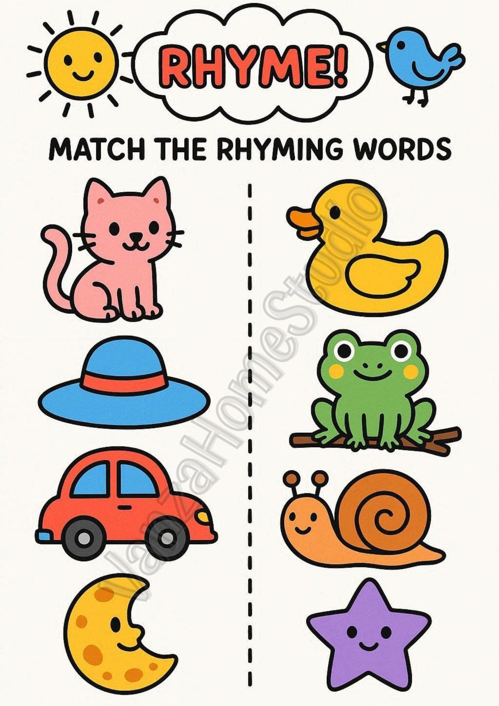 Preschool Kindergarten Activity Pack: Rhyming Words, Numbers, Shapes ...