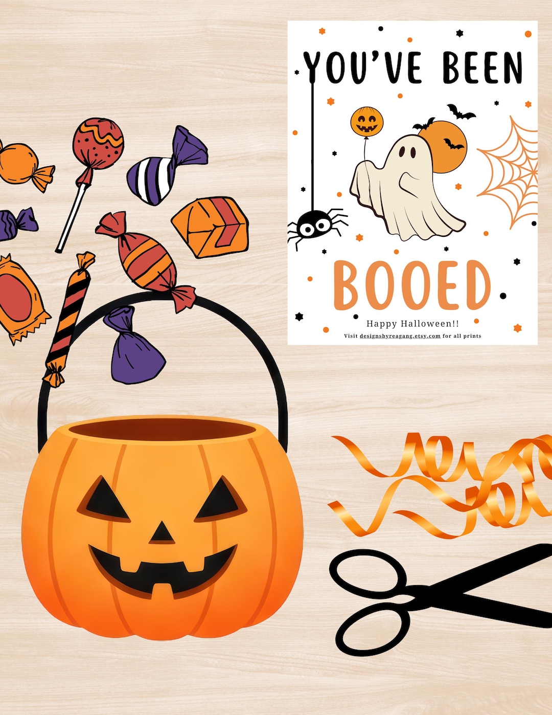 Boo Basket - Halloween - Printable Signs and Instructions (PDF) - Etsy
