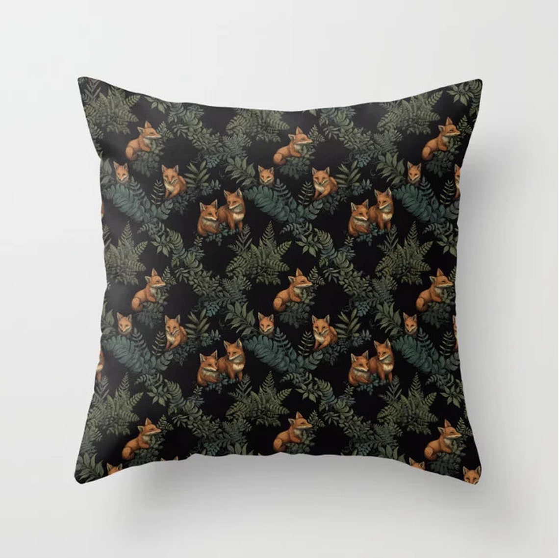 Cottagecore Design Fox Pattern Fern Design Seamless Digital Download - Etsy