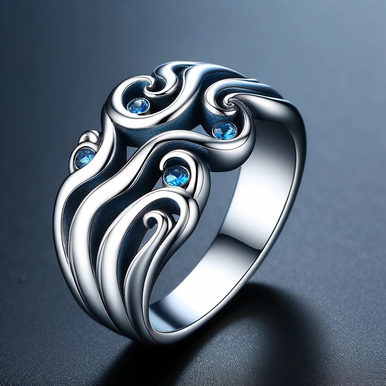 Ocean Theme Ring - Etsy