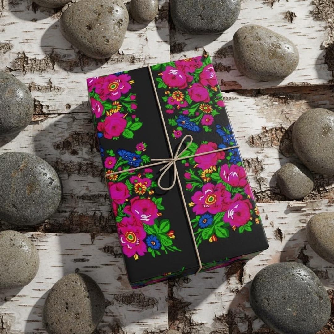 Indigenous Wrapping Paper in a Native American Granny Scarf Pattern - Etsy