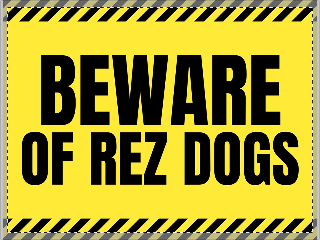 Beware of Rez Dogs Yard Sign Native Owned Shop, Indigenous Humor ...
