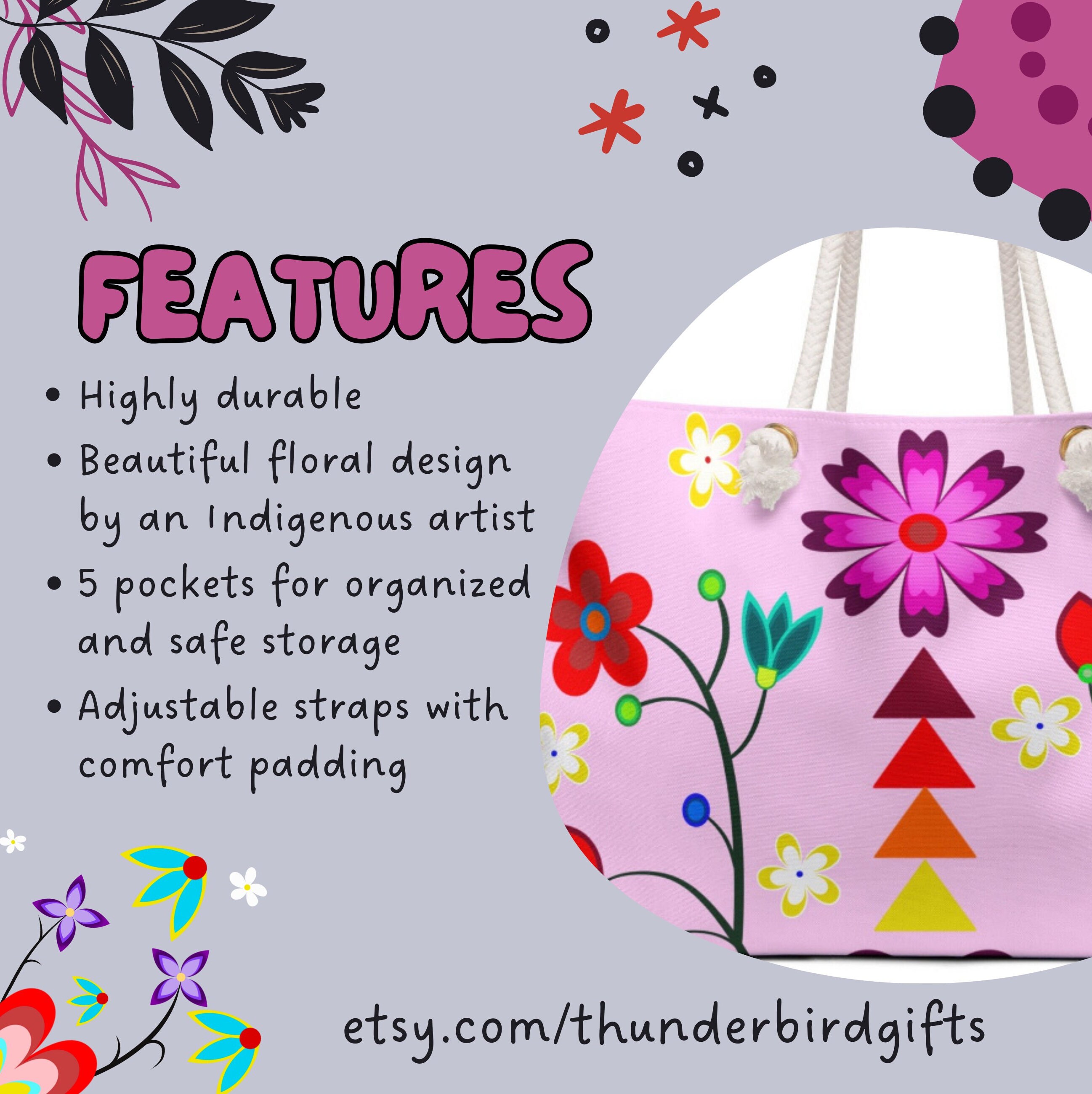 Indigenous Duffle Bag, Featured Shops, Toddler Duffle Bag, Ojibwe Art ...