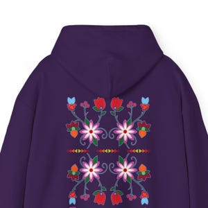 Indigenous Anishinaabe Floral Hoodie: Unique Tribal Pattern Art Meets ...