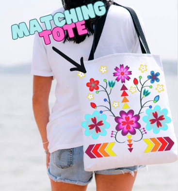 Ojibwe Floral Luggage Set Native Powwow Trail Travel Essentials Top ...