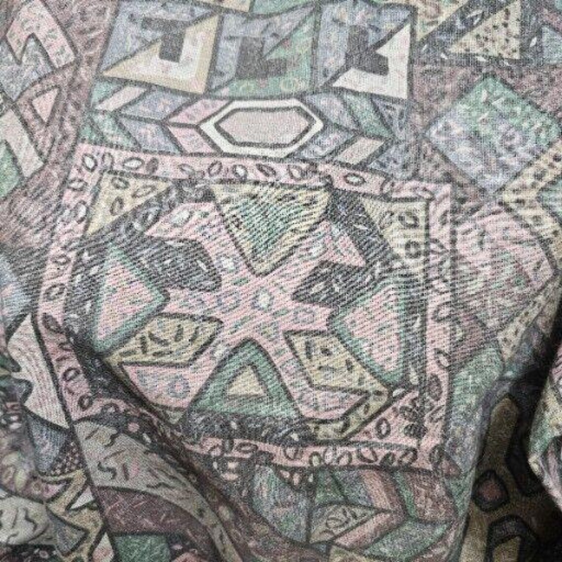 Mesoamerican Native Geometric Pattern Fabric 100110 Inches Sheet Clean ...