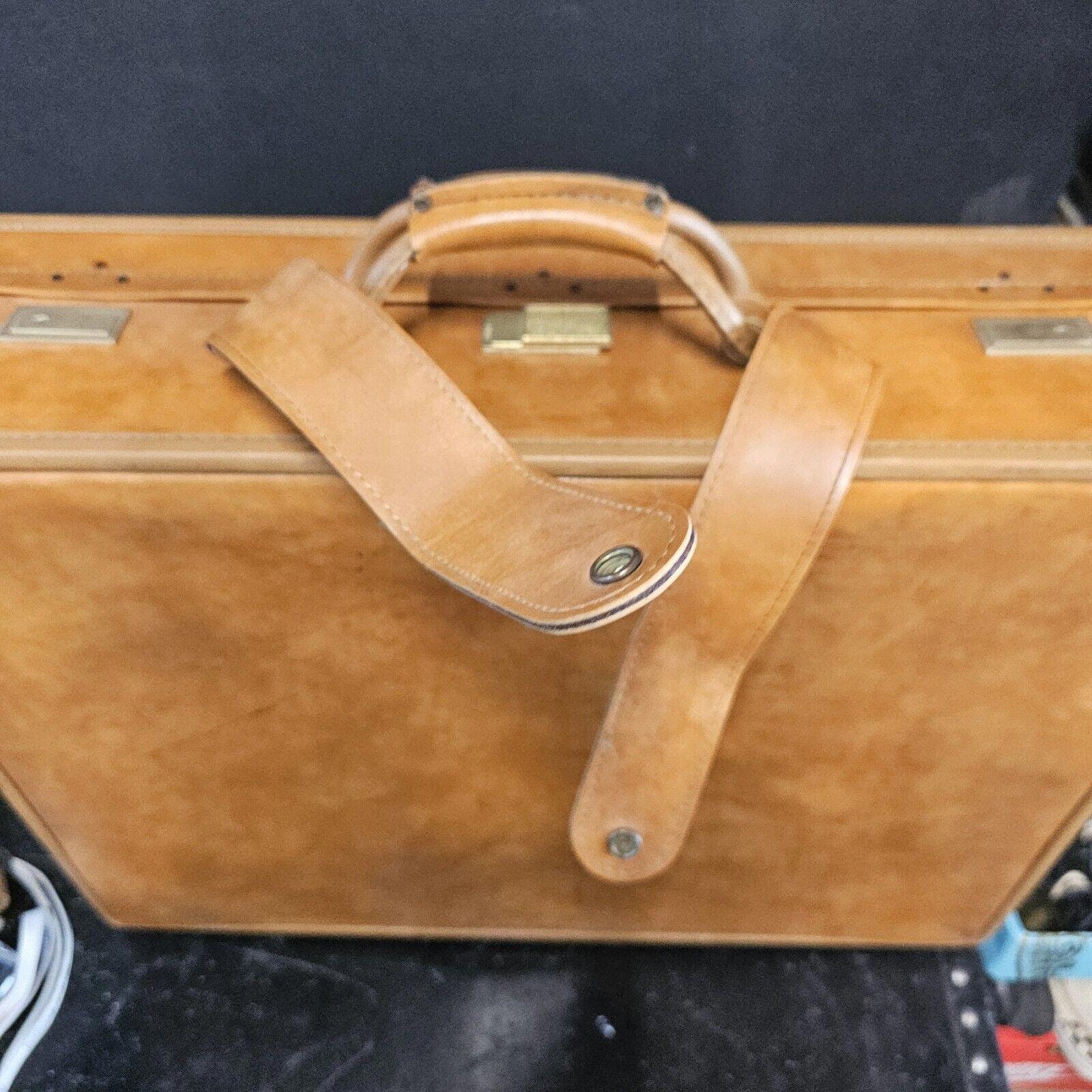 Hartmann Vintage Luggage Belting Brown Leather Suitcase Belted No Keys ...