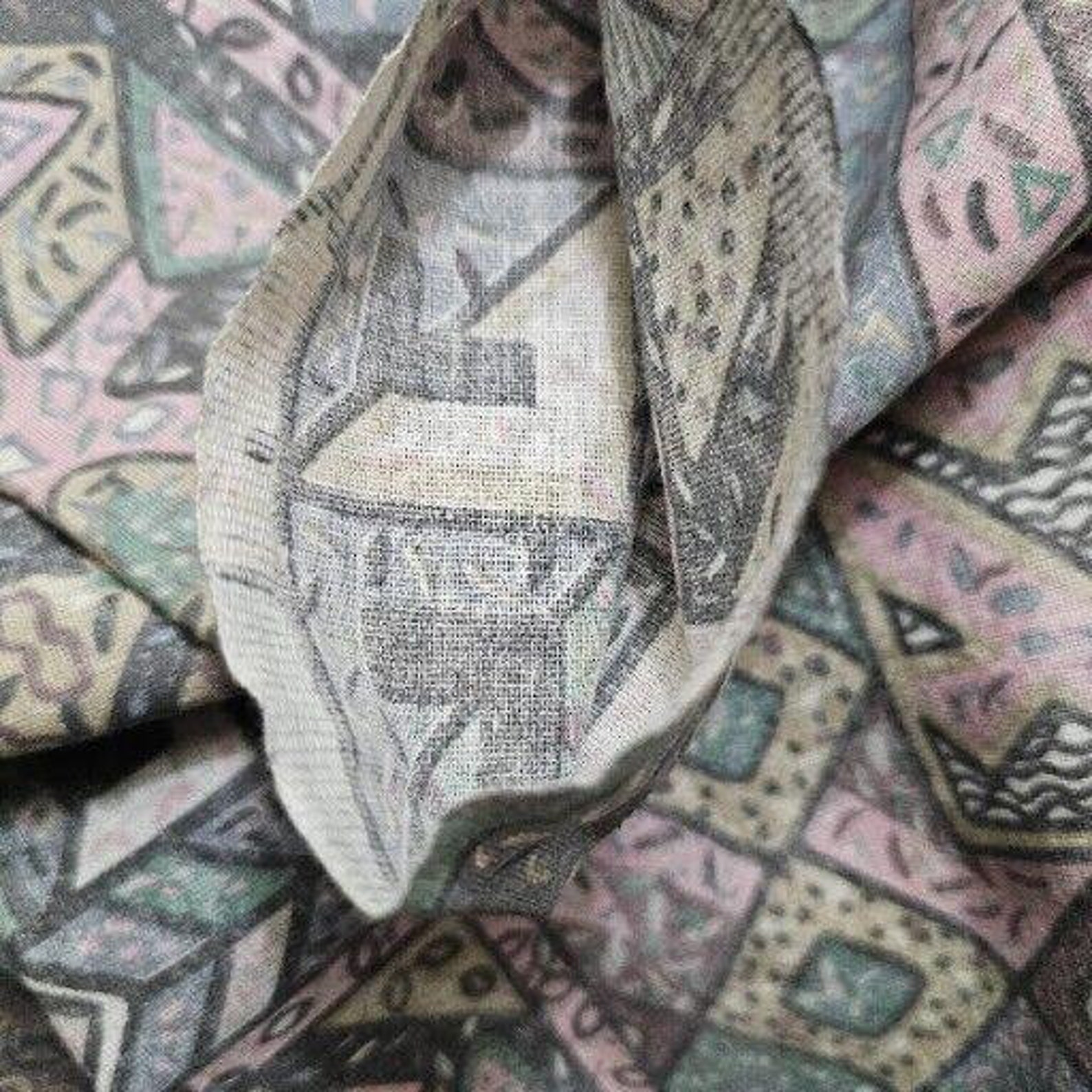 Mesoamerican Native Geometric Pattern Fabric 100110 Inches Sheet Clean ...