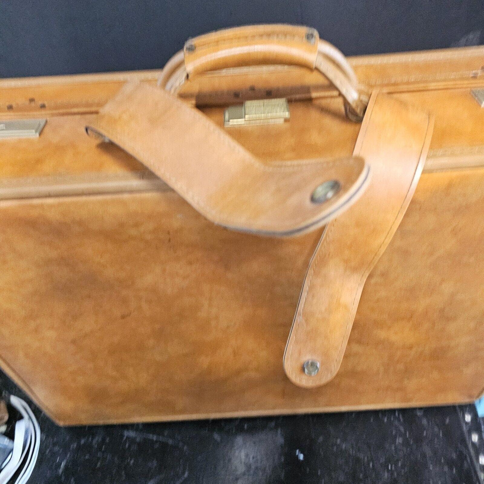 Hartmann Vintage Luggage Belting Brown Leather Suitcase Belted No Keys ...