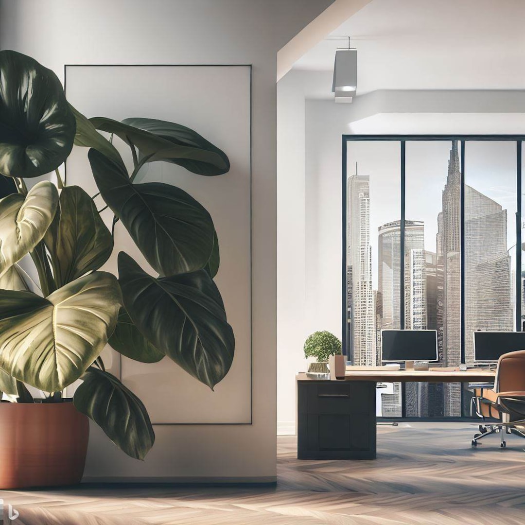 Serene Elegance: Zoom Background With a Beautiful Plant and Soft ...