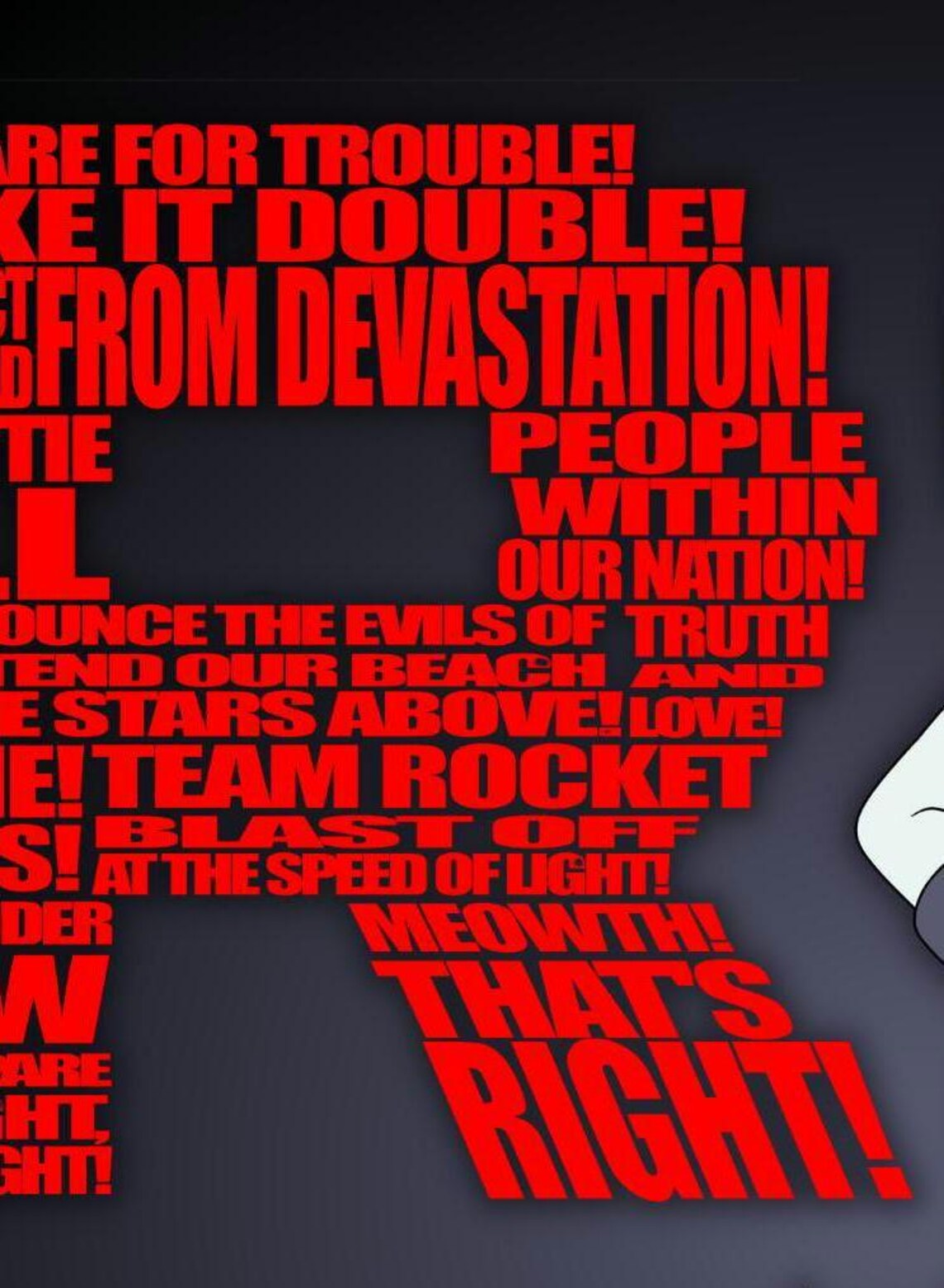 Just Team Rocket Motto PNG Letters - Etsy