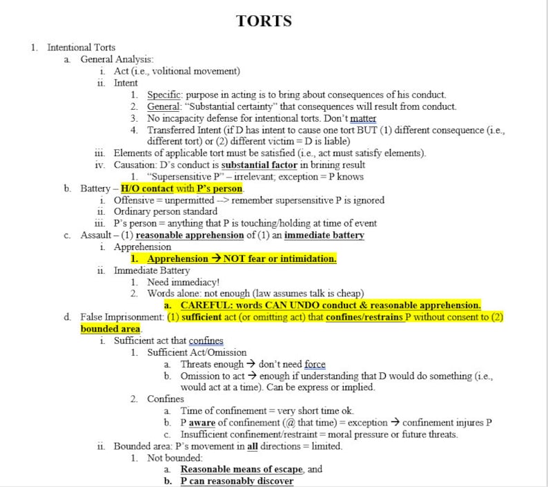 UBE Bar Exam Outline - I Scored in Top 2% - Etsy