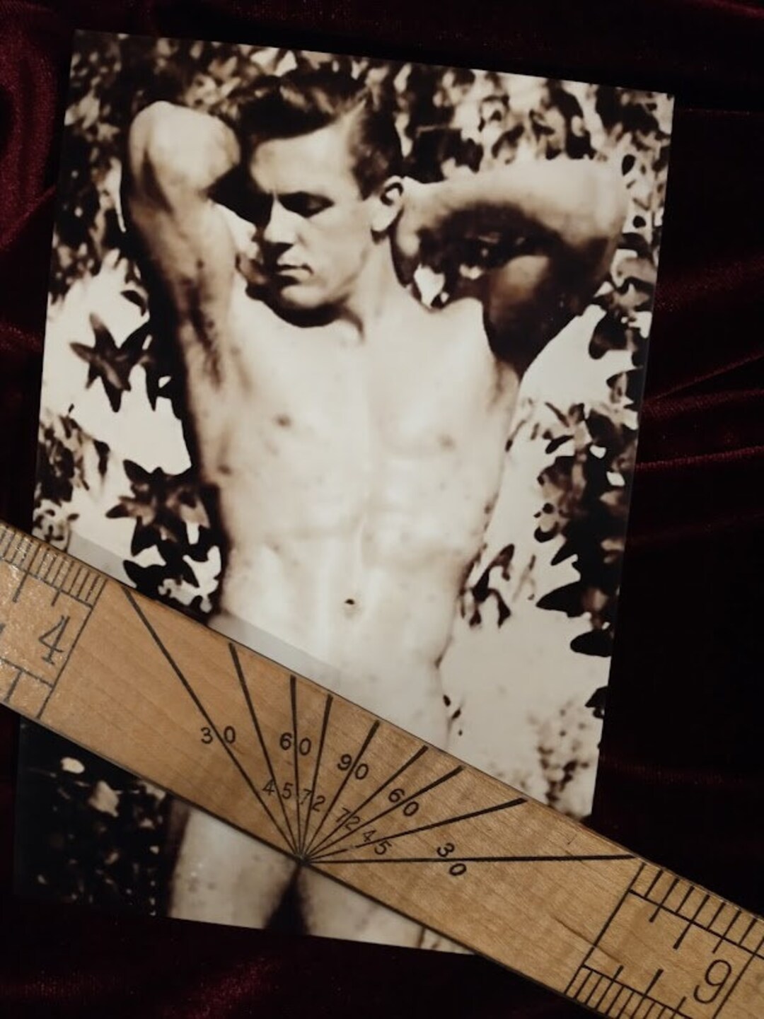 Hairy Handsome Man Bushy Armpits Male Vintage Beefcake Bodybuilder
