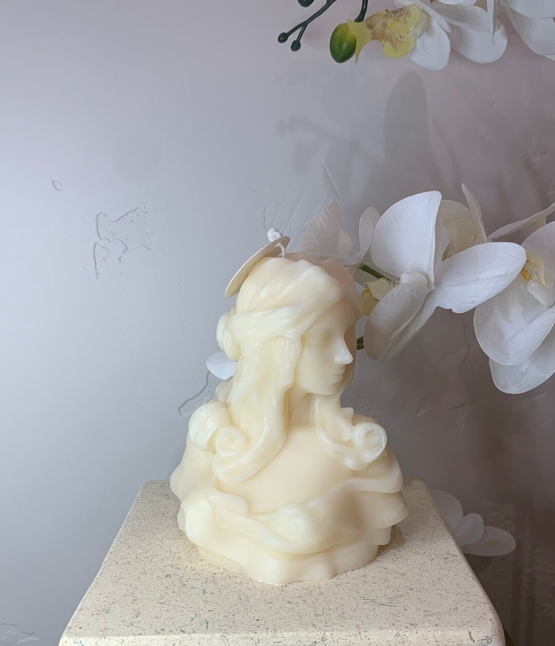 Large European Goddess Statue Candle - Shaped Candle - Sculptural ...