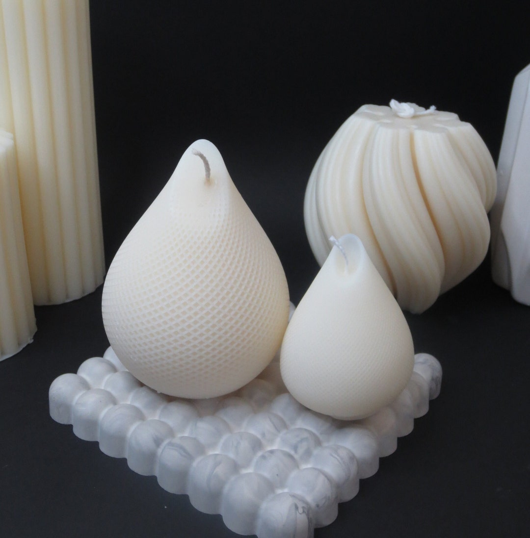 Small Water Drop Candle Abstract Teardrop Candle Shaped Candle Soy Wax ...