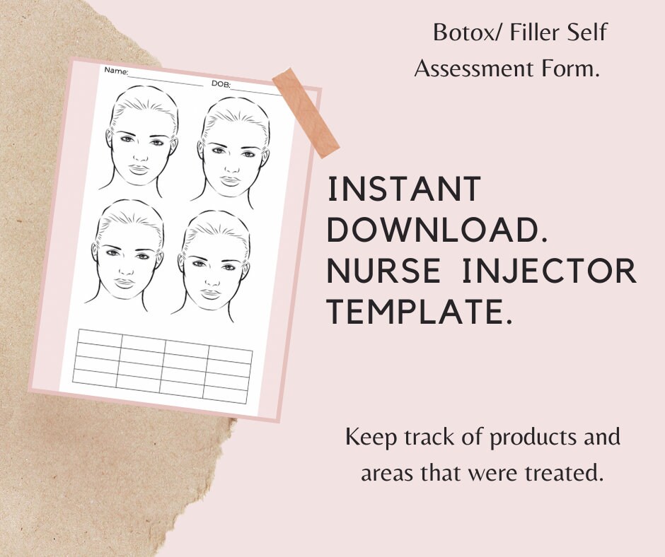 Nurse Injector Digital Download Botox/ Filler Self Assessment - Etsy