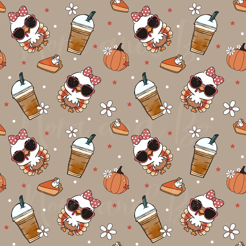 Digital Seamless File | Thanksgiving Seamless | Seamless | Digital ...
