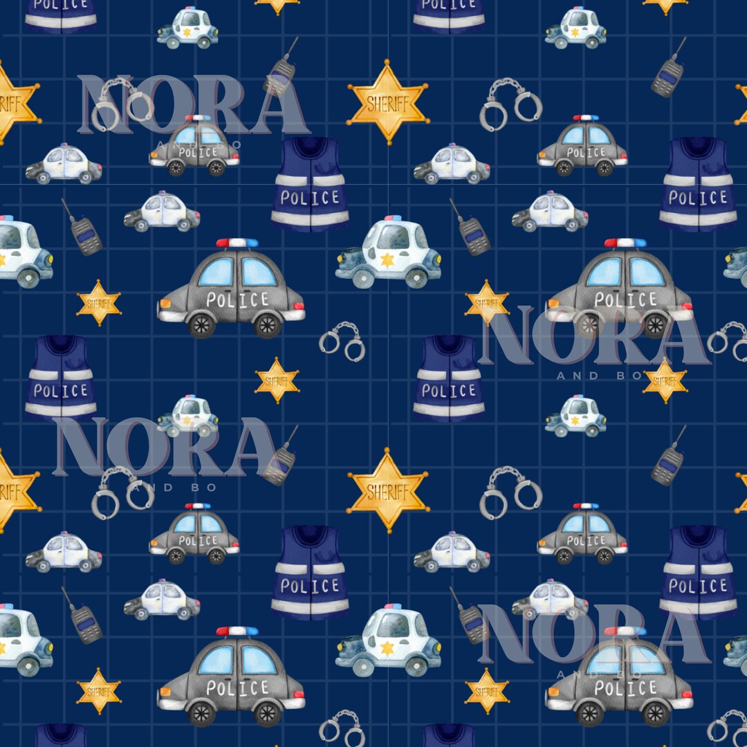 Digital Seamless File Police Print Seamless Police Print Seamless ...