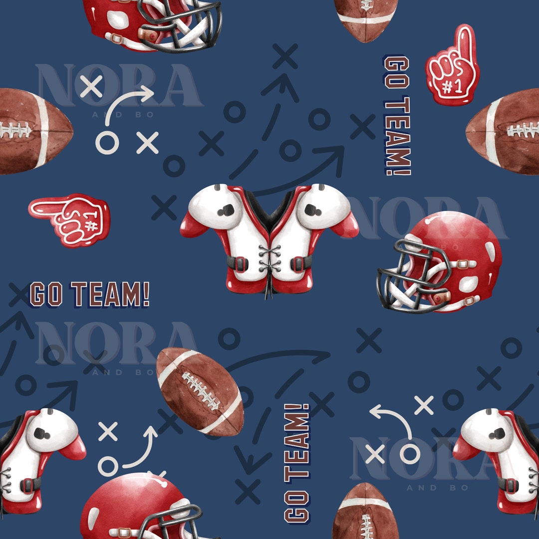 Digital Seamless File | Football | Football Print | Football Seamless ...