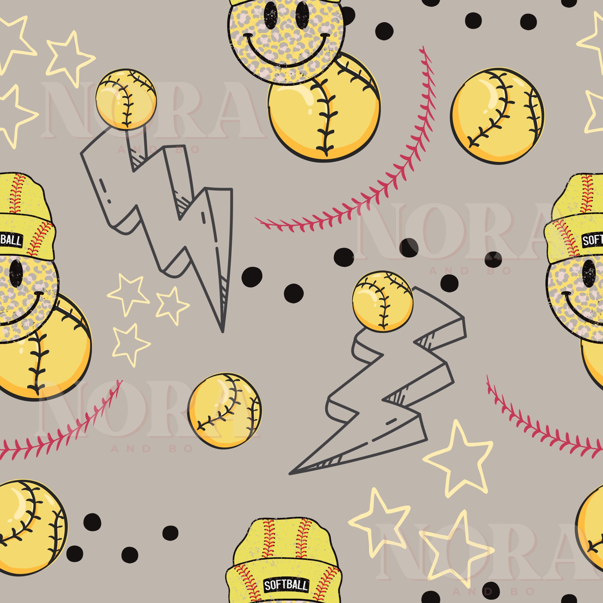 Seamless | Softball Seamless | Softball | Digital Download | Softball ...