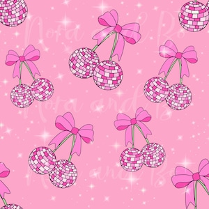 Coquette Seamless | Coquette | Disco Cherries | Cherries | Seamless ...