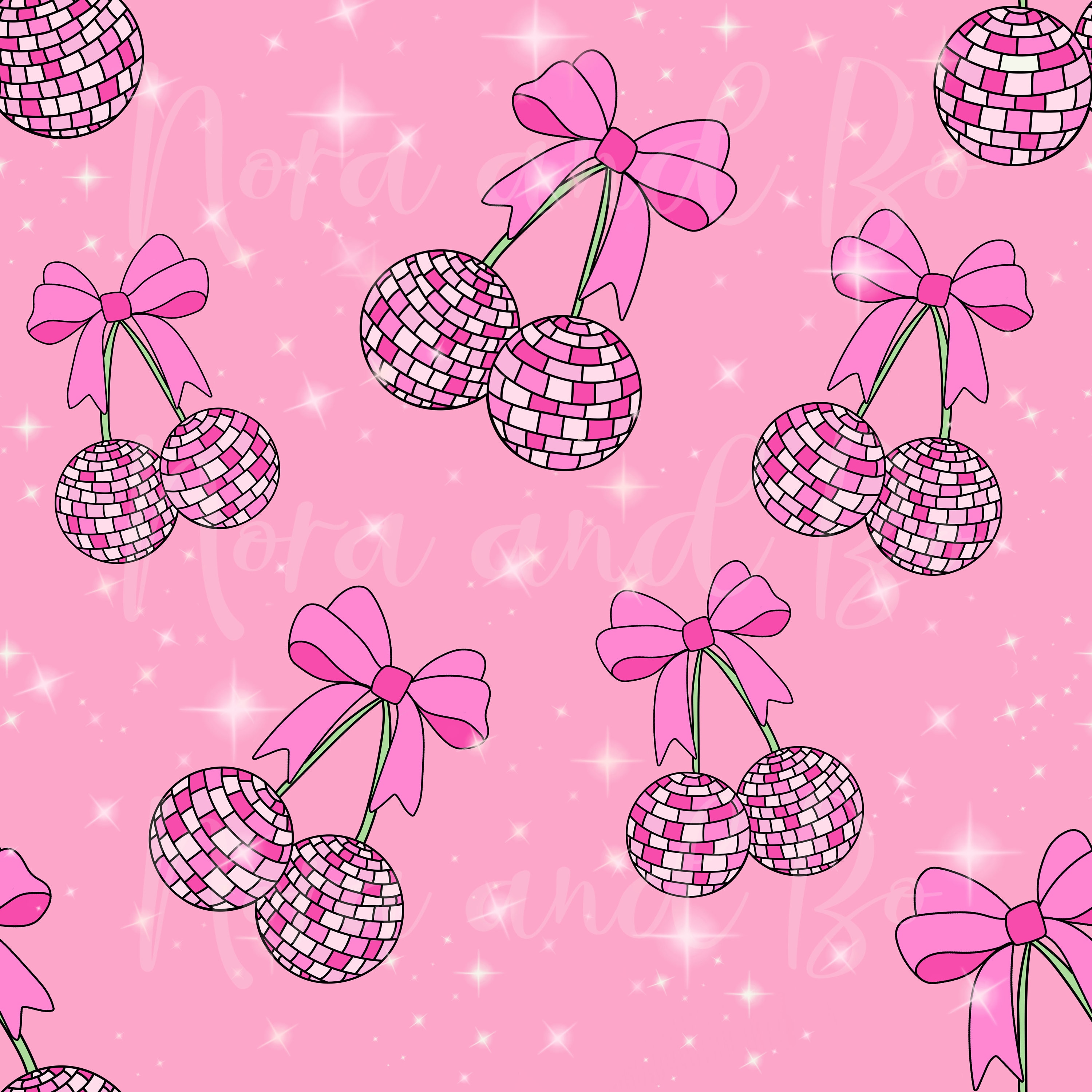 Coquette Seamless | Coquette | Disco Cherries | Cherries | Seamless ...