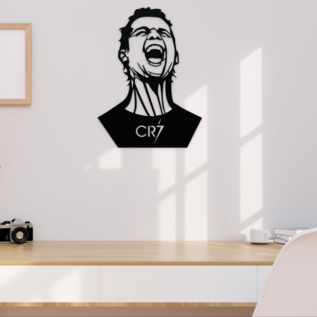 Cristiano Ronaldo Metal Wall Art, Laser Cut Metal Sign, Metal Wall ...